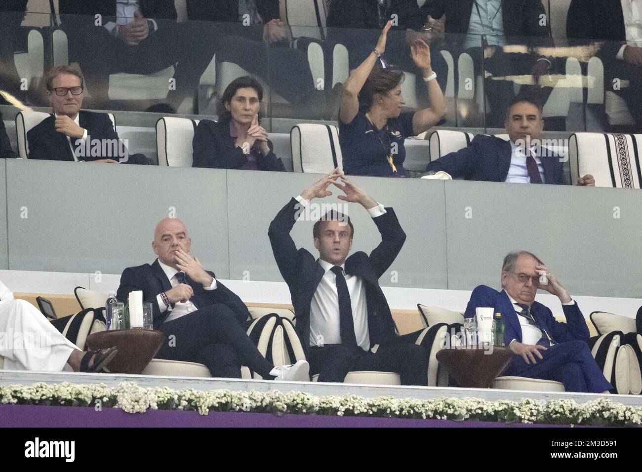 Al Khor, Qatar. 14th Dec, 2022. France's President Emmanuel Macron ...
