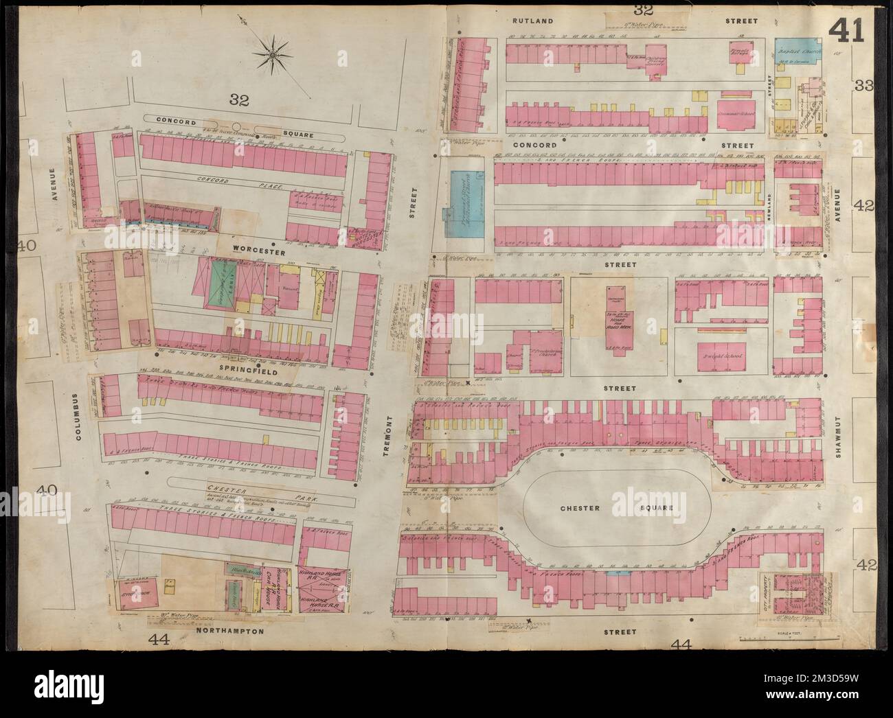 Insurance maps of Boston volume two : plate 41 , Fire risk assessment ...