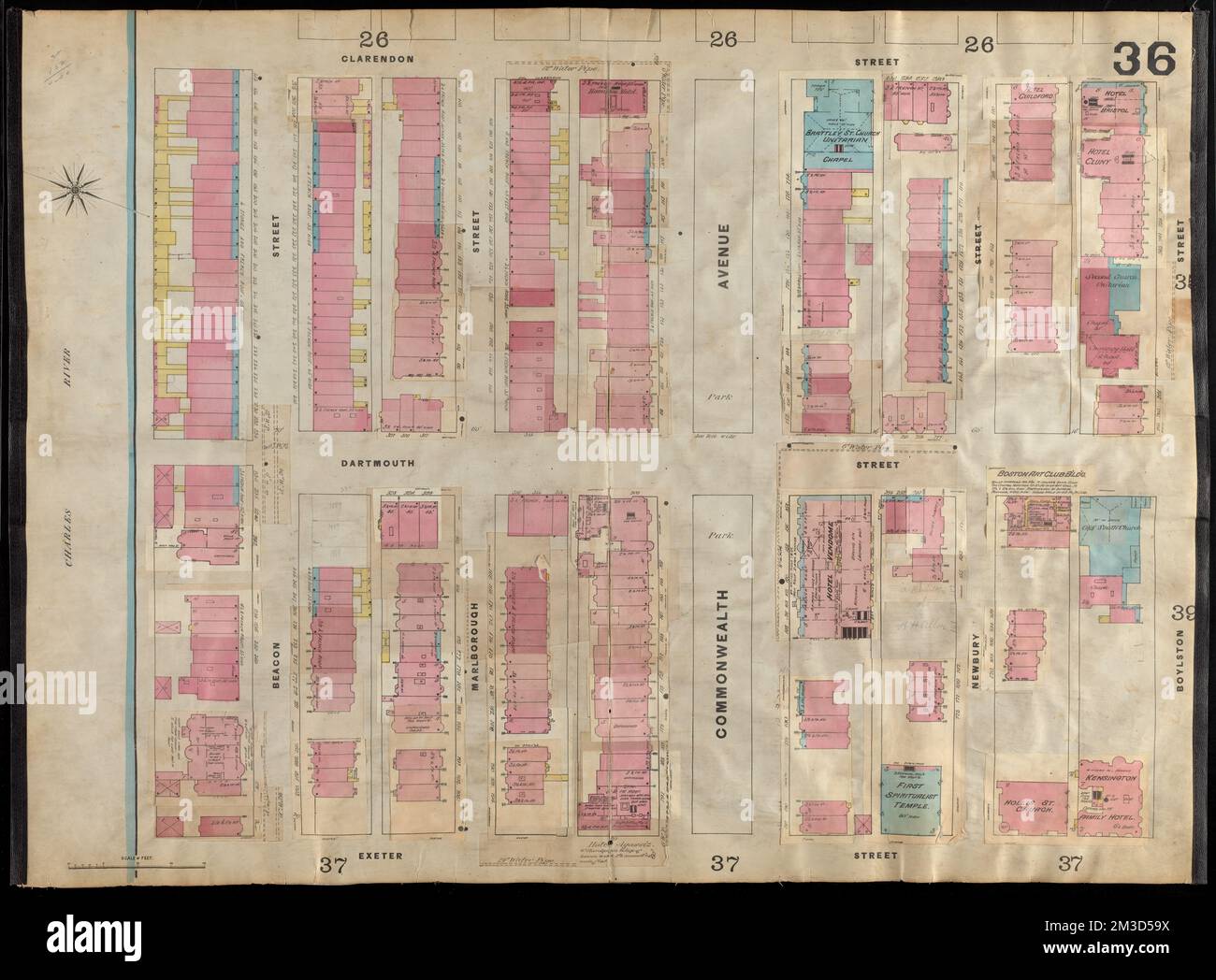 Insurance maps of Boston volume two : plate 36 , Fire risk assessment ...