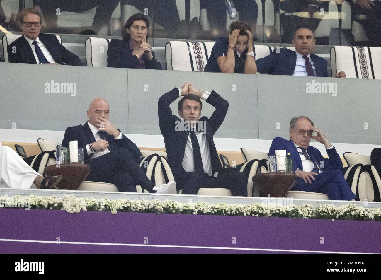 Al Khor, Qatar. 14th Dec, 2022. France's President Emmanuel Macron ...