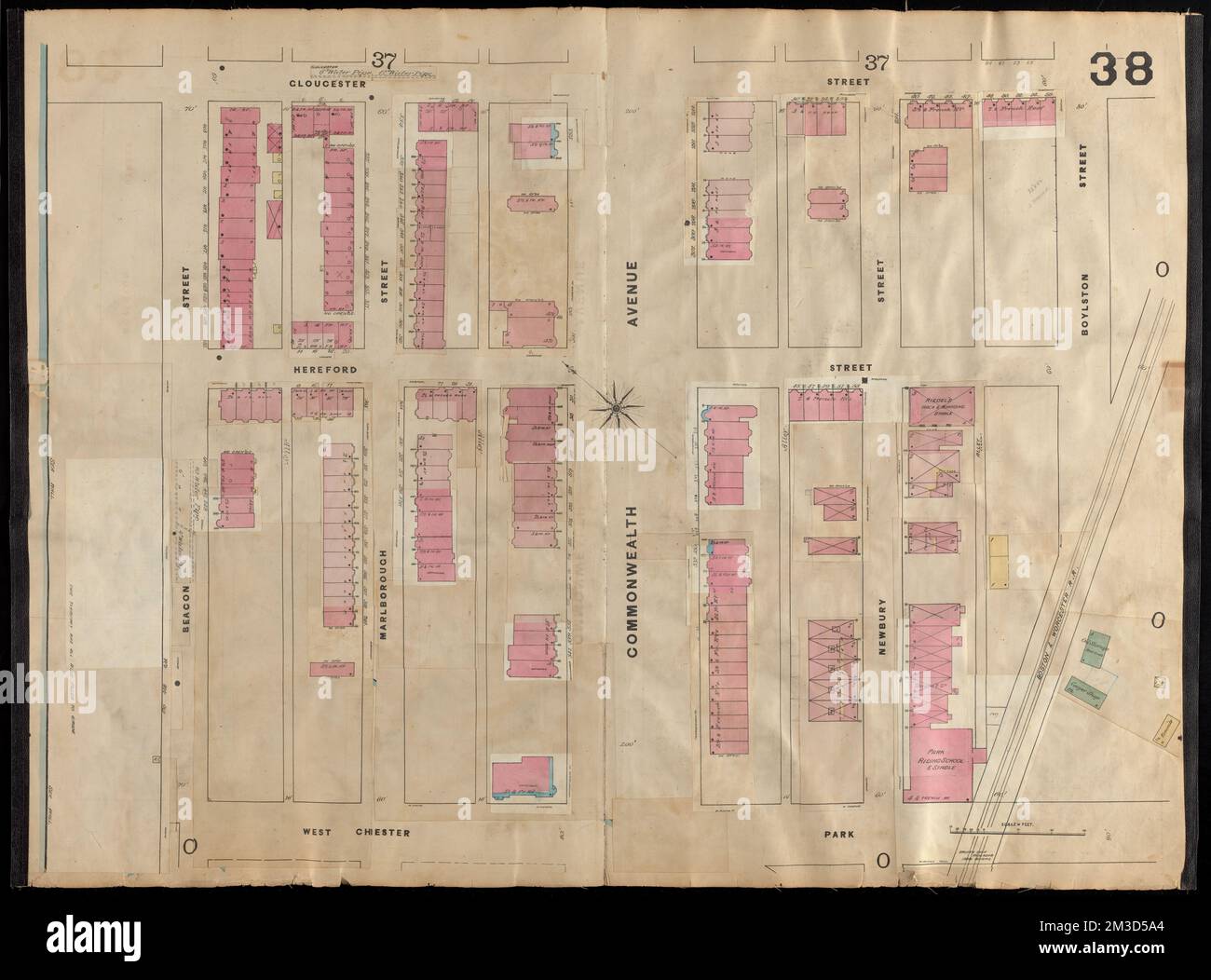 Insurance maps of Boston volume two : plate 38 , Fire risk assessment ...