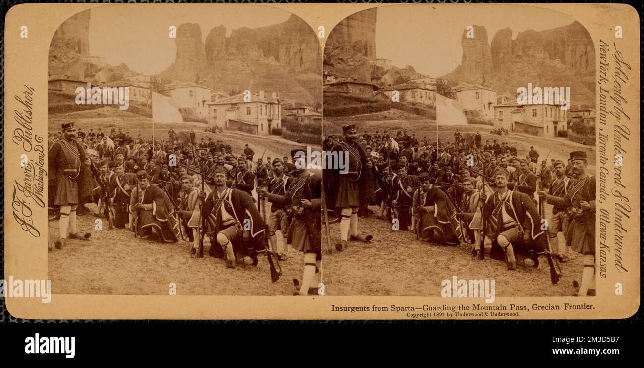 Insurgents from Sparta - guarding the mountain pass, Grecian frontier ...