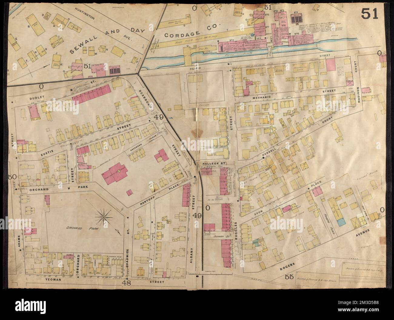 Insurance maps of Boston volume two : plate 51 , Fire risk assessment ...
