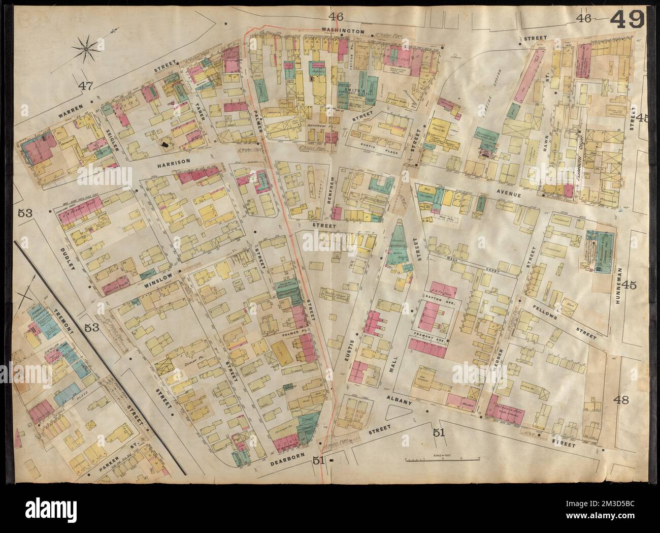 Insurance maps of Boston volume two : plate 49 , Fire risk assessment ...