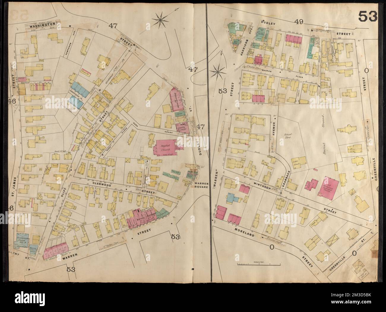 Insurance maps of Boston volume two : plate 53 , Fire risk assessment ...