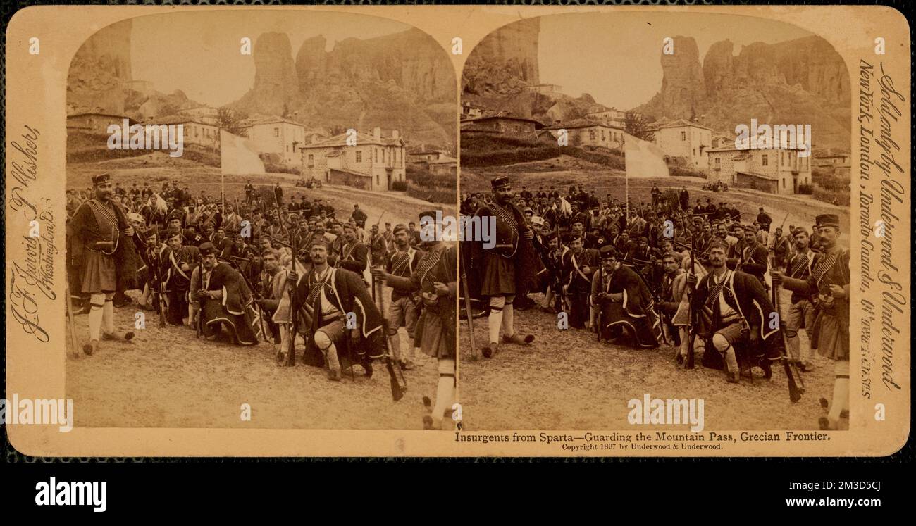 Insurgents from Sparta - guarding the mountain pass, Grecian frontier ...
