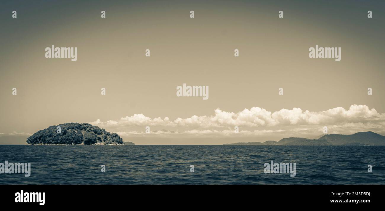 Panorama of tropical islands Ilha Grande in Angra dos Reis, Rio de ...