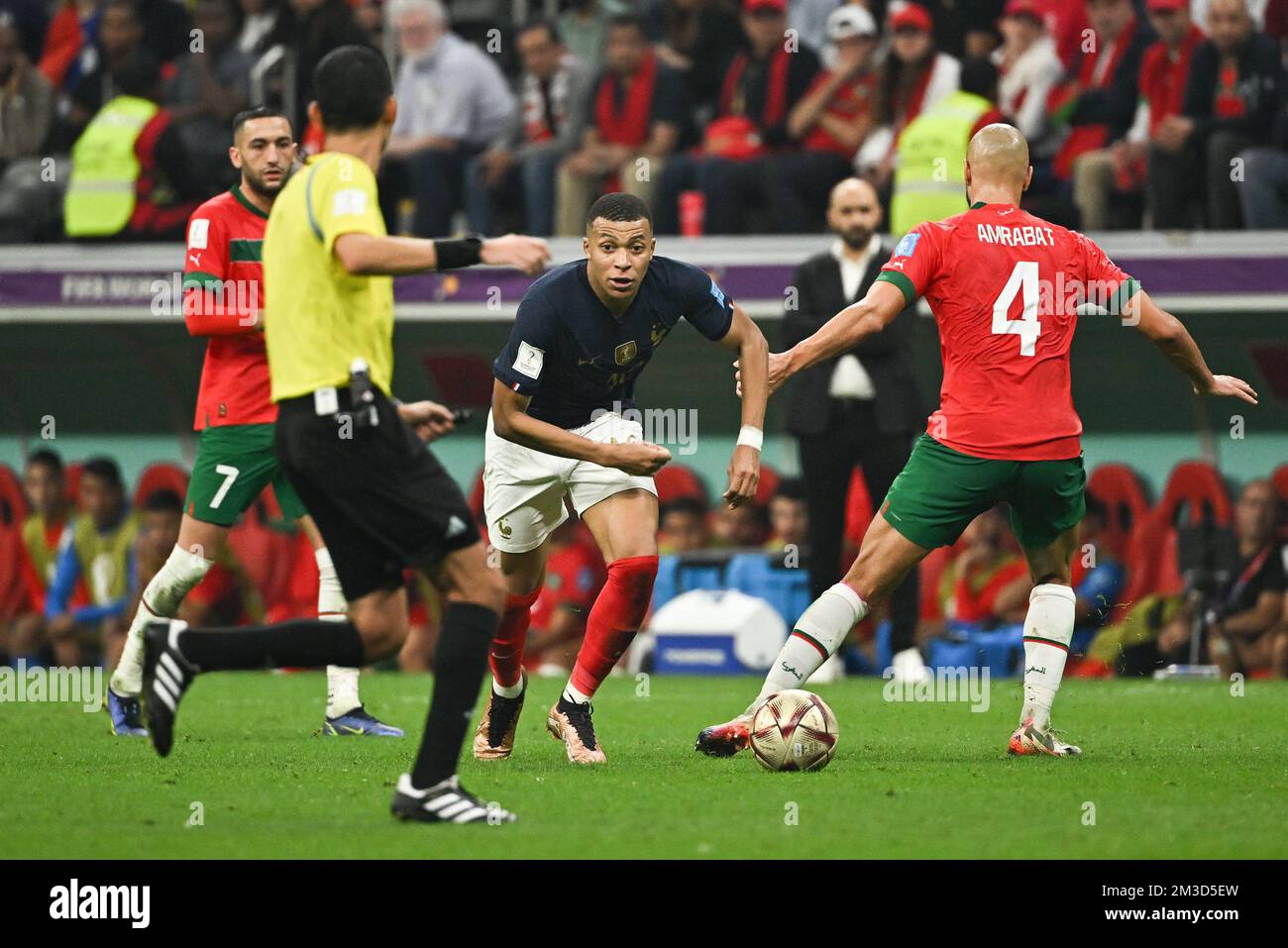 Al Khor, Qatar. 14th Dec, 2022. Kylian Mbappe of France during France v ...