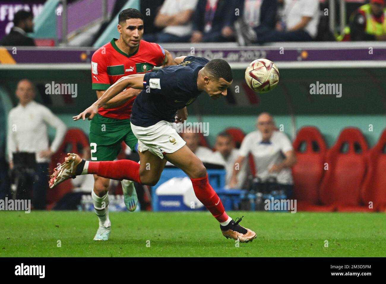Al Khor, Qatar. 14th Dec, 2022. Kylian Mbappe of France during France v ...