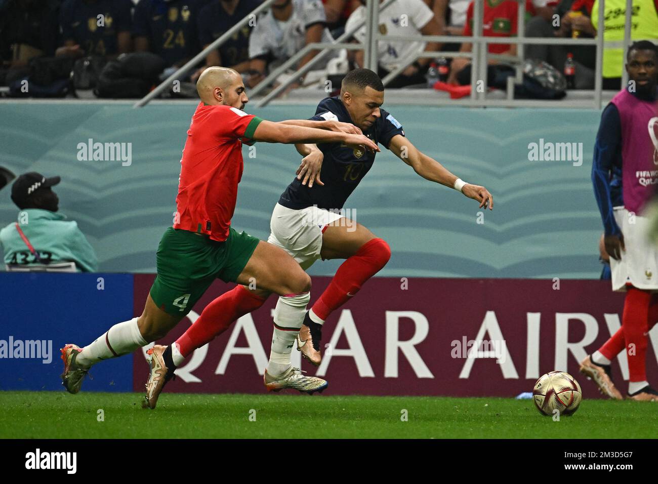 Al Khor, Qatar. 14th Dec, 2022. Kylian Mbappe of France during France v ...