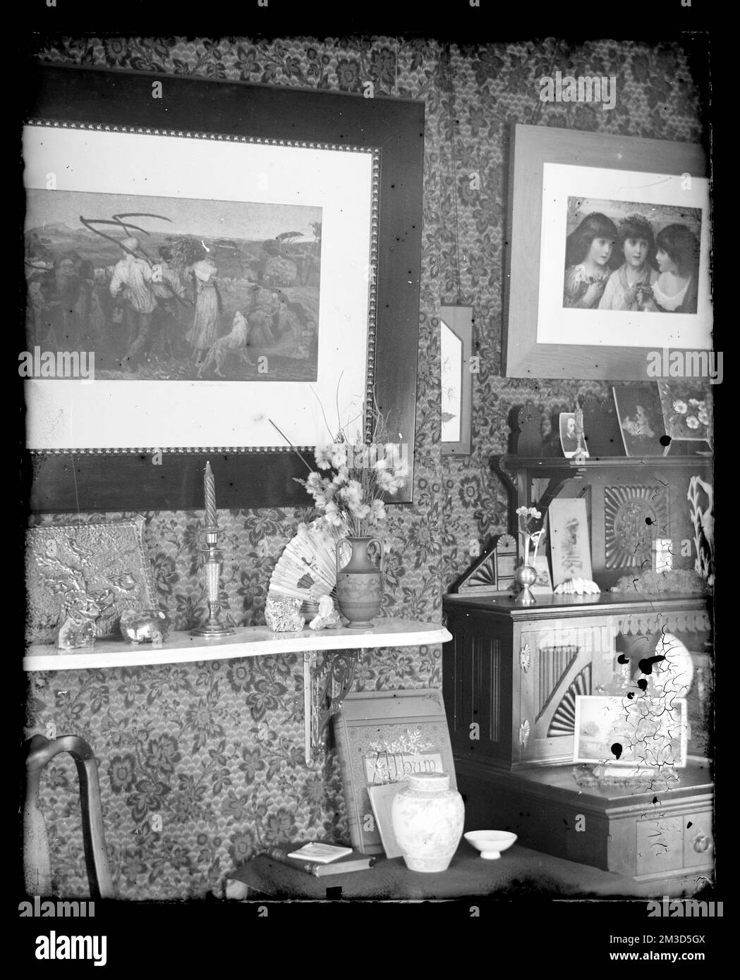 Interior , Buildings, Houses. Hingham Public Library Glass Slide ...
