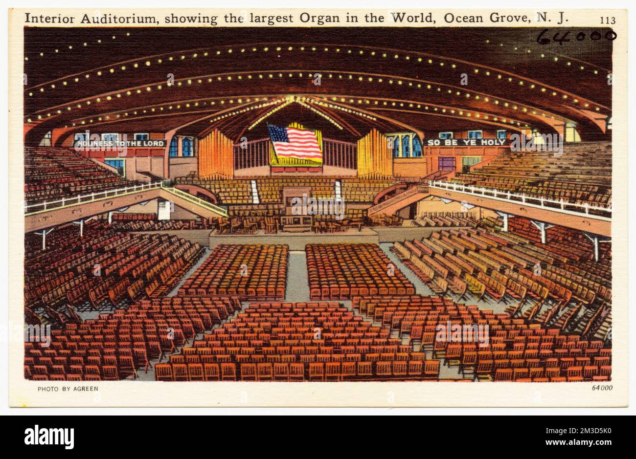 Interior auditorium, showing the largest organ in the world, Ocean ...