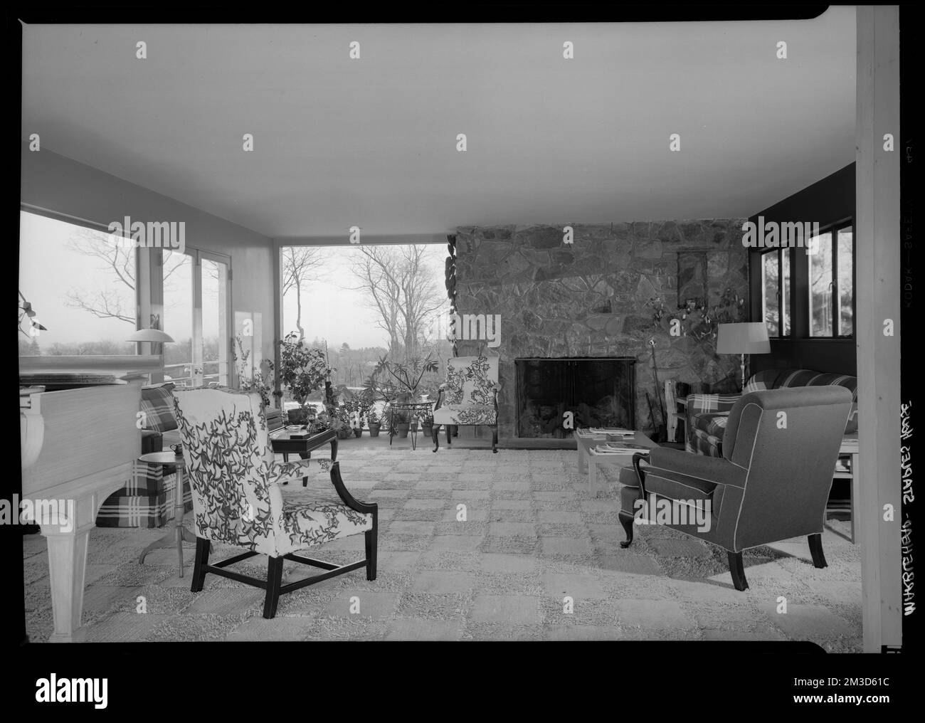 Interior, Staples House, Marblehead , Living rooms. Samuel Chamberlain ...