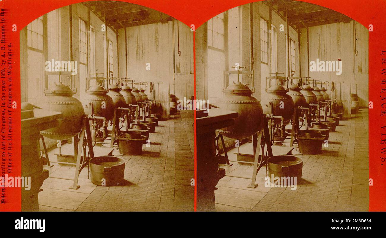 Interior view, Pacific cotton mills, boilers for dyes , Textile ...