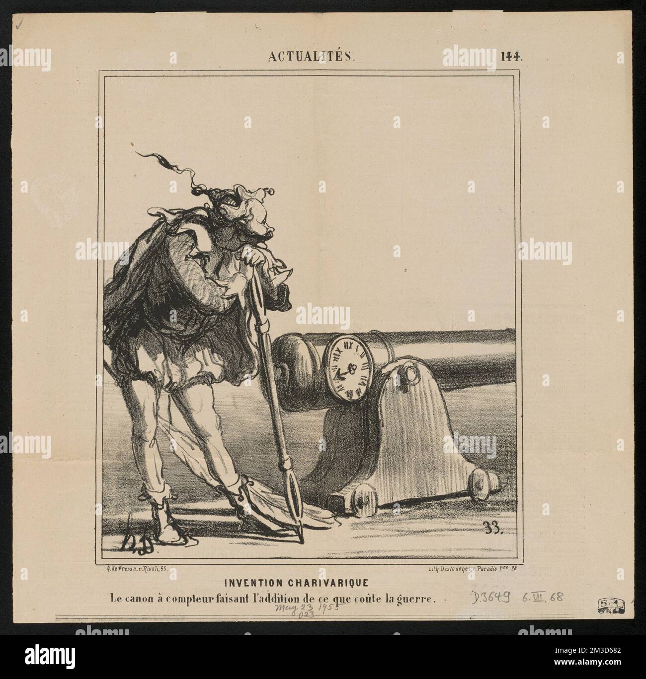 Invention Charivarique. Honoré Daumier (1808-1879). Lithographs Stock ...