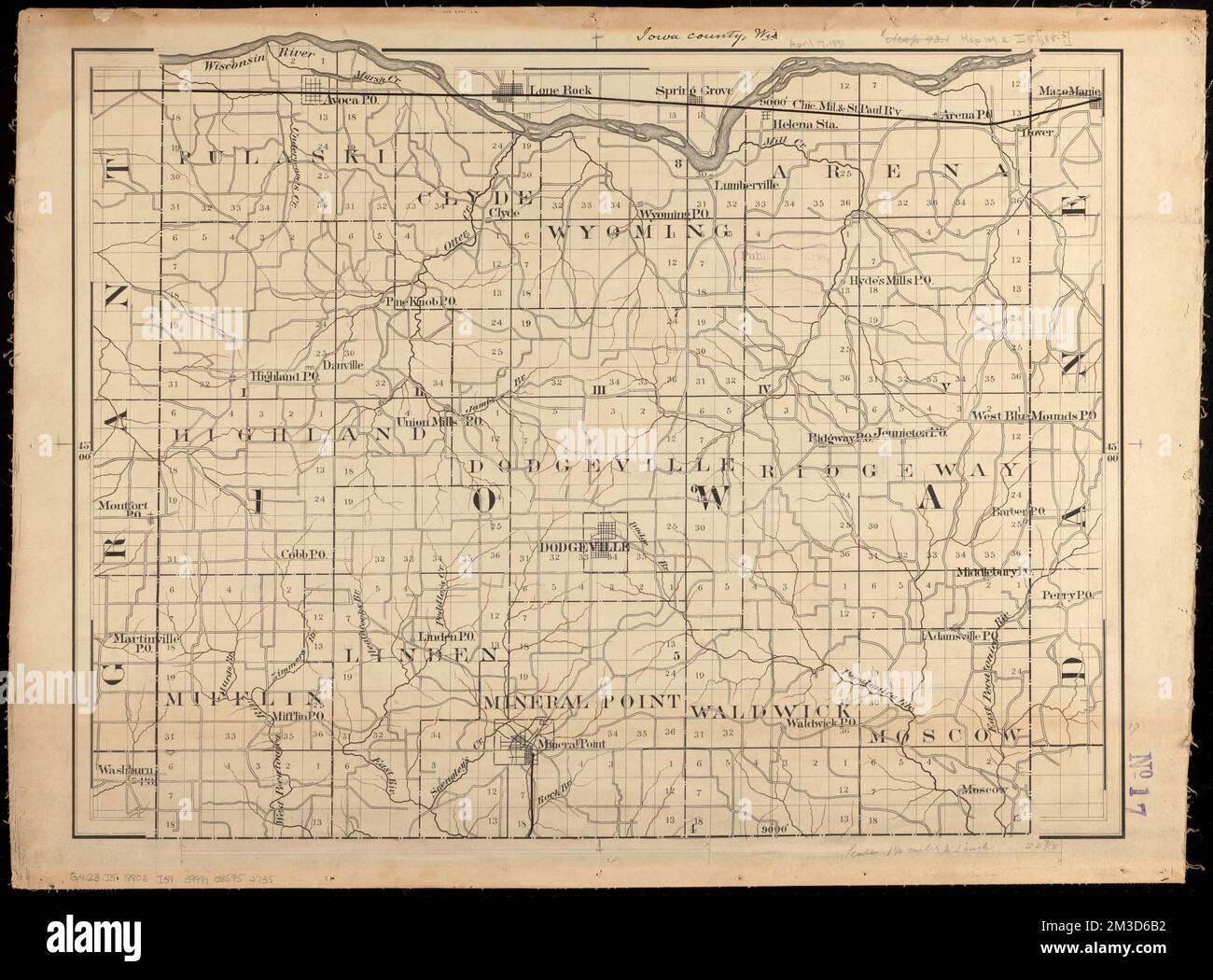 Iowa County, Wis. , Iowa County Wis., Maps, Manuscript maps Norman B ...