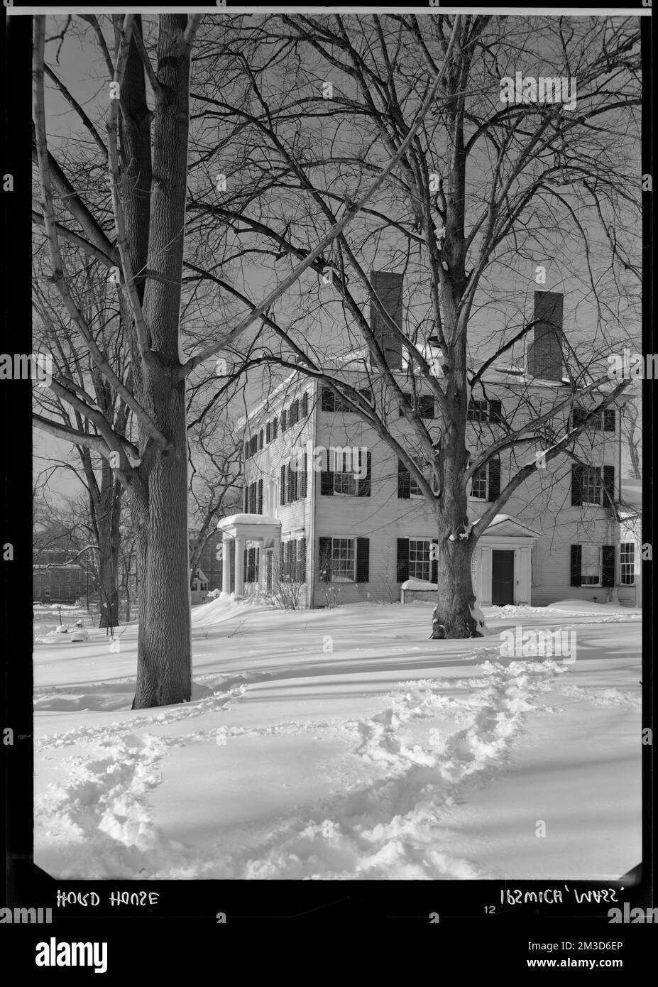 Ipswich, Hurd House in snow , Architecture, Dwellings, Trees, Snow ...