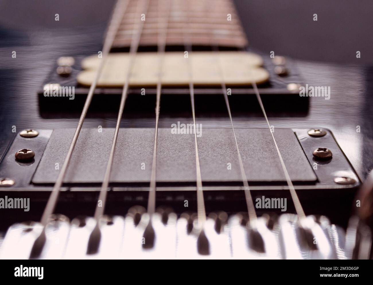 Electric Guitar Strings Close Up