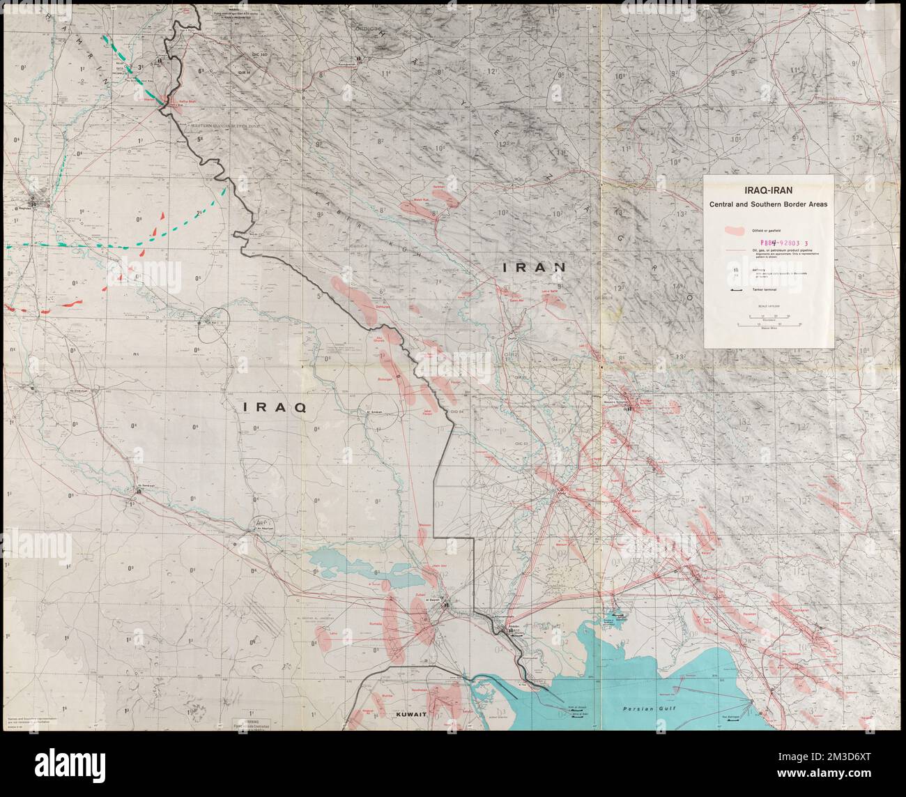 Iraq-Iran, central and southern border areas , Petroleum industry ...