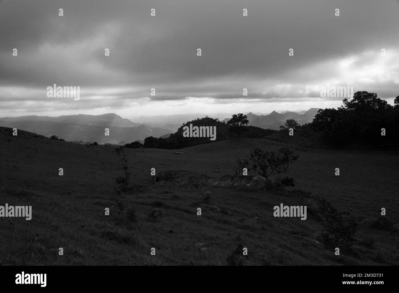 Beautiful colombian countryside landscape with eastern mountains at ...