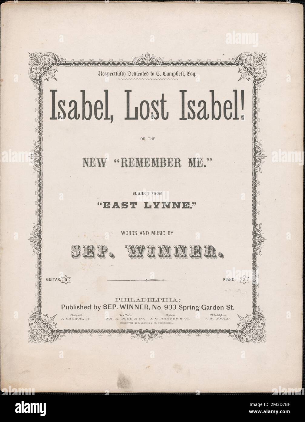 Isabel, lost Isabel!, or, The new 'Remember me' ,. Graupner and early ...