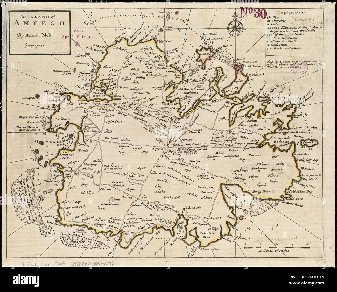 The island of Antego , Antigua, Maps, Early works to 1800 Norman B ...