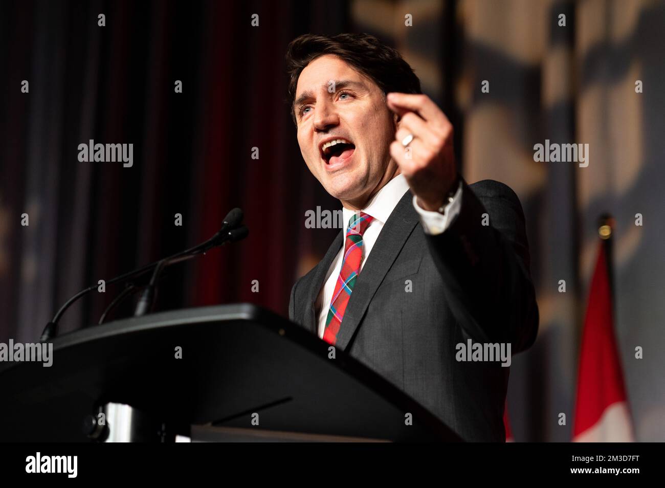 Prime Minister Justin Trudeau speaks at the National Caucus holiday ...