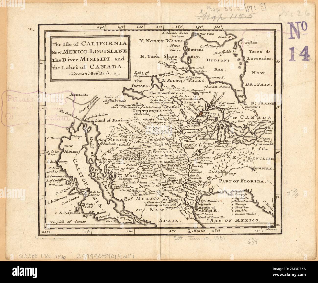 The isle of California : New Mexico : Louisiane : The river Misisipi ...