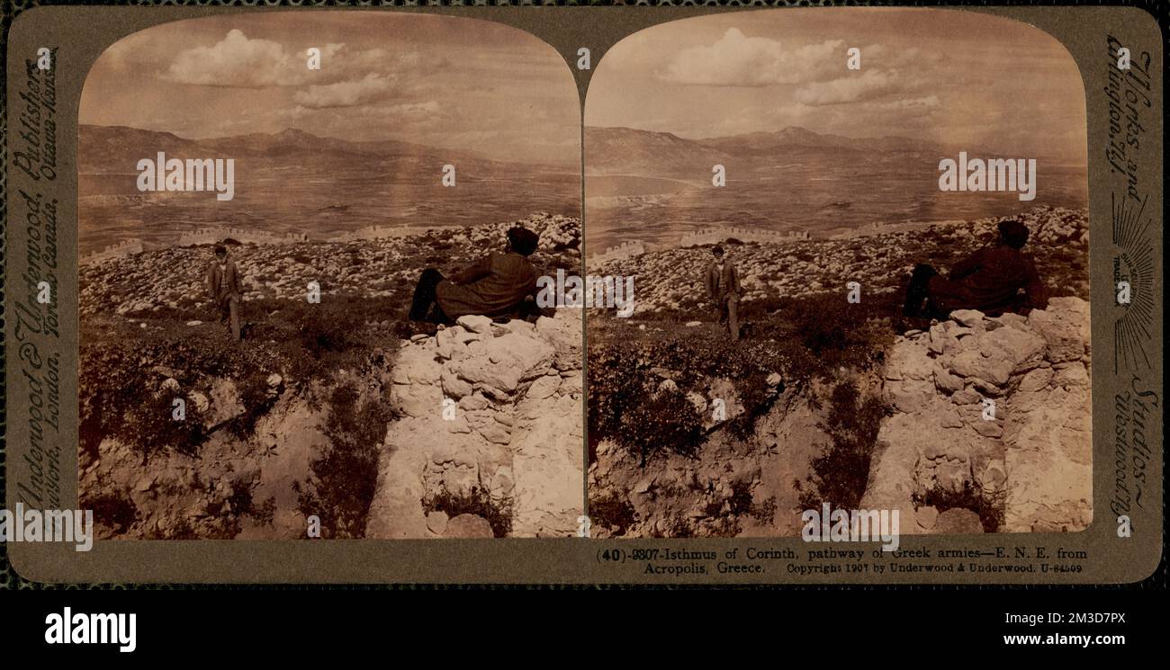 Isthmus of Corinth, pathway of Greek armies - E.N.E. from Acropolis ...