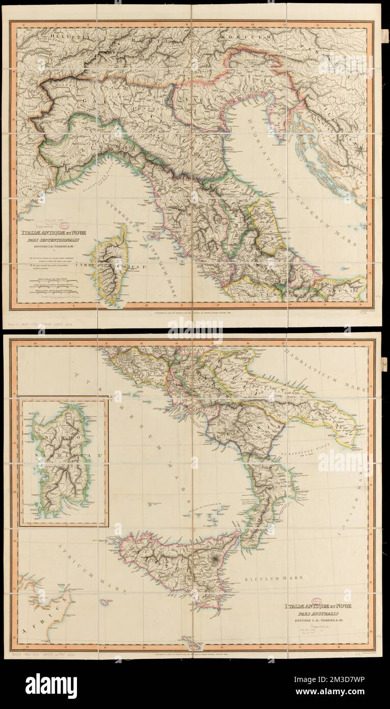 Italiæ antiquæ et novæ , Italy, Historical geography, Maps Norman B ...