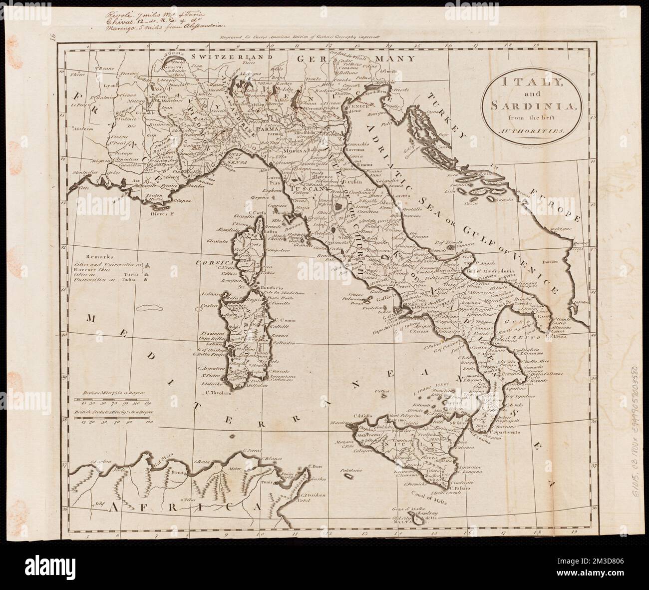 Italy, and Sardinia, from the best authorities , Corsica France, Maps ...