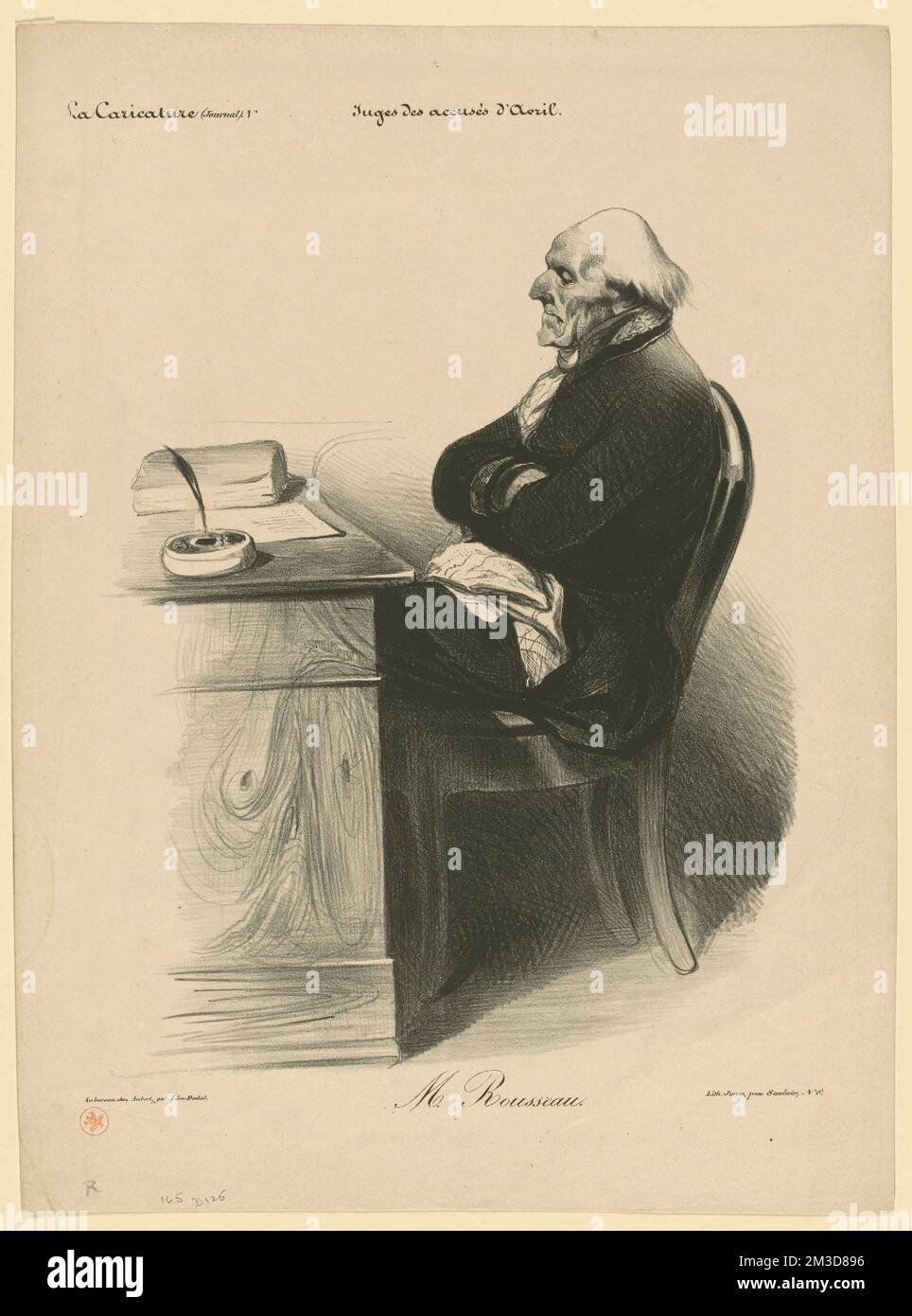 J. Joseph Rousseau. Honoré Daumier (1808-1879). Lithographs Stock Photo ...