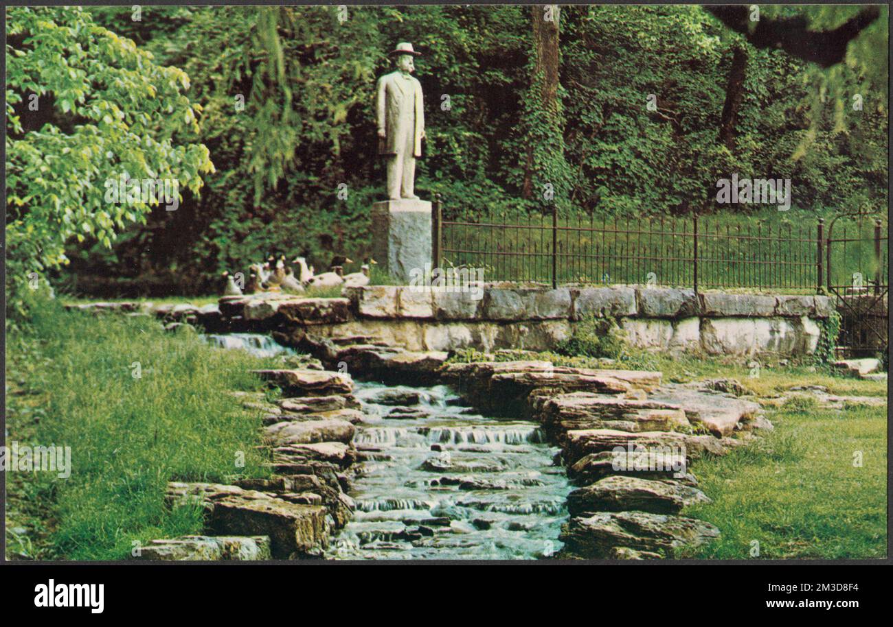 Jack Daniel's statue and spring , Rivers, Jack Daniel Distillery ...
