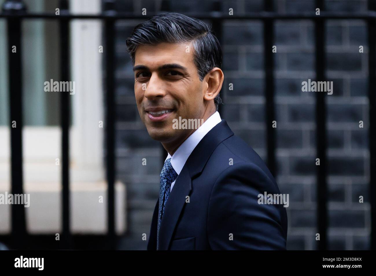 London, UK. 14th Dec, 2022. Prime Minister Rishi Sunak leaves 10 ...