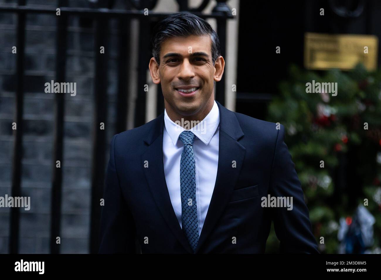 London Uk 14th Dec 2022 Prime Minister Rishi Sunak Leaves 10