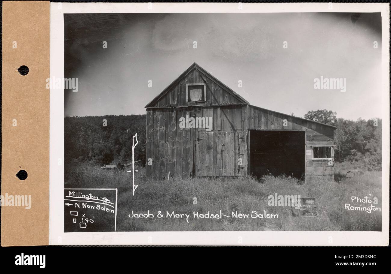 Jacob and Mary Hadsel, barn (home farm), New Salem, Mass., July 15 ...