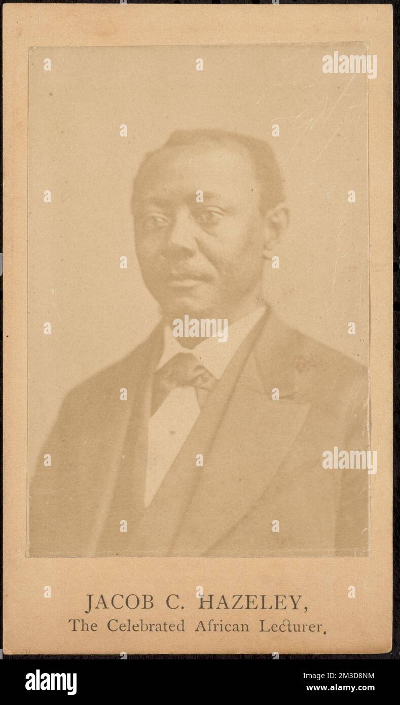 Jacob C. Hazeley, the celebrated African lecturer , Travelers, Carte de ...