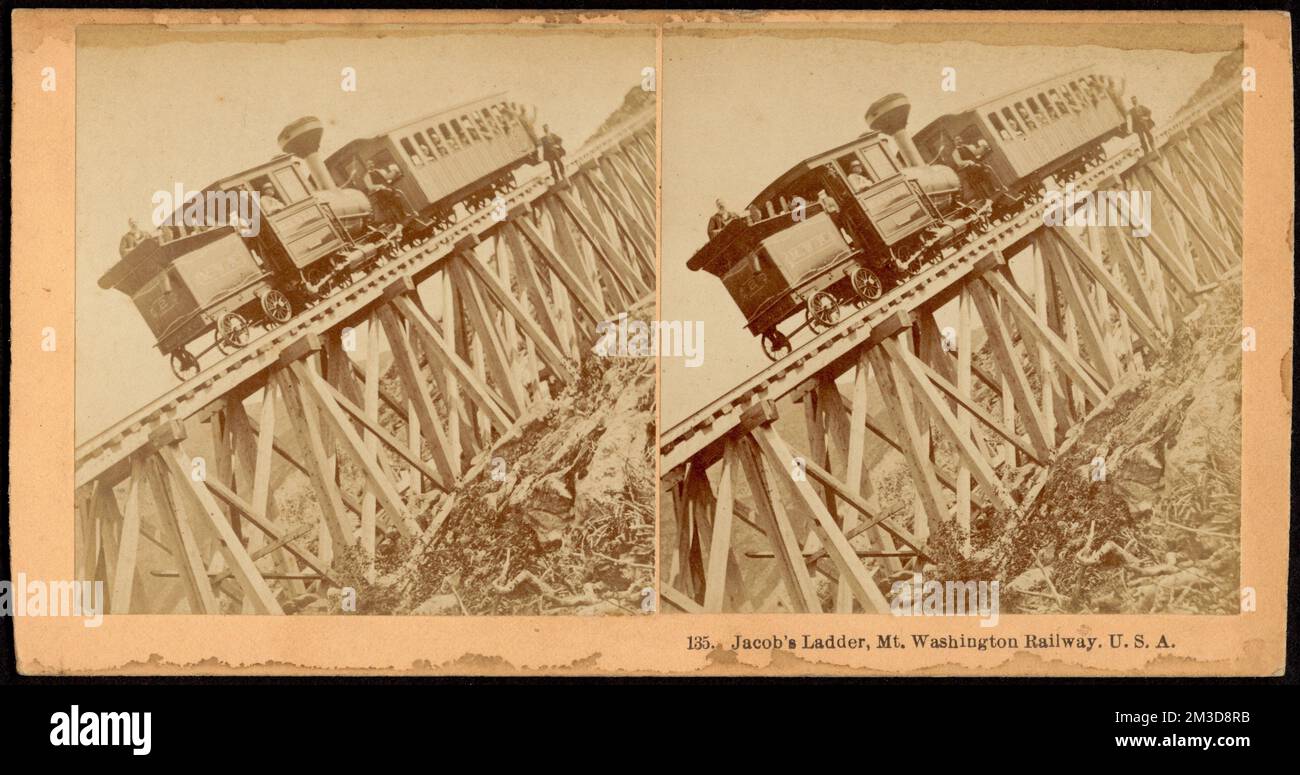 Jacob's ladder, Mt. Washington Railway. U.S.A. , Mountain railroads ...
