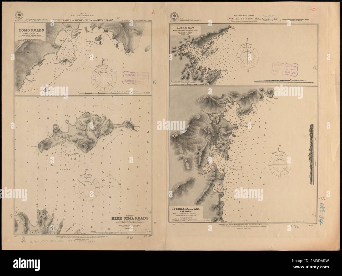 Japan, Seto Uchi or Inland Sea, anchorages in Bingo Nada and Suwo Nada ...