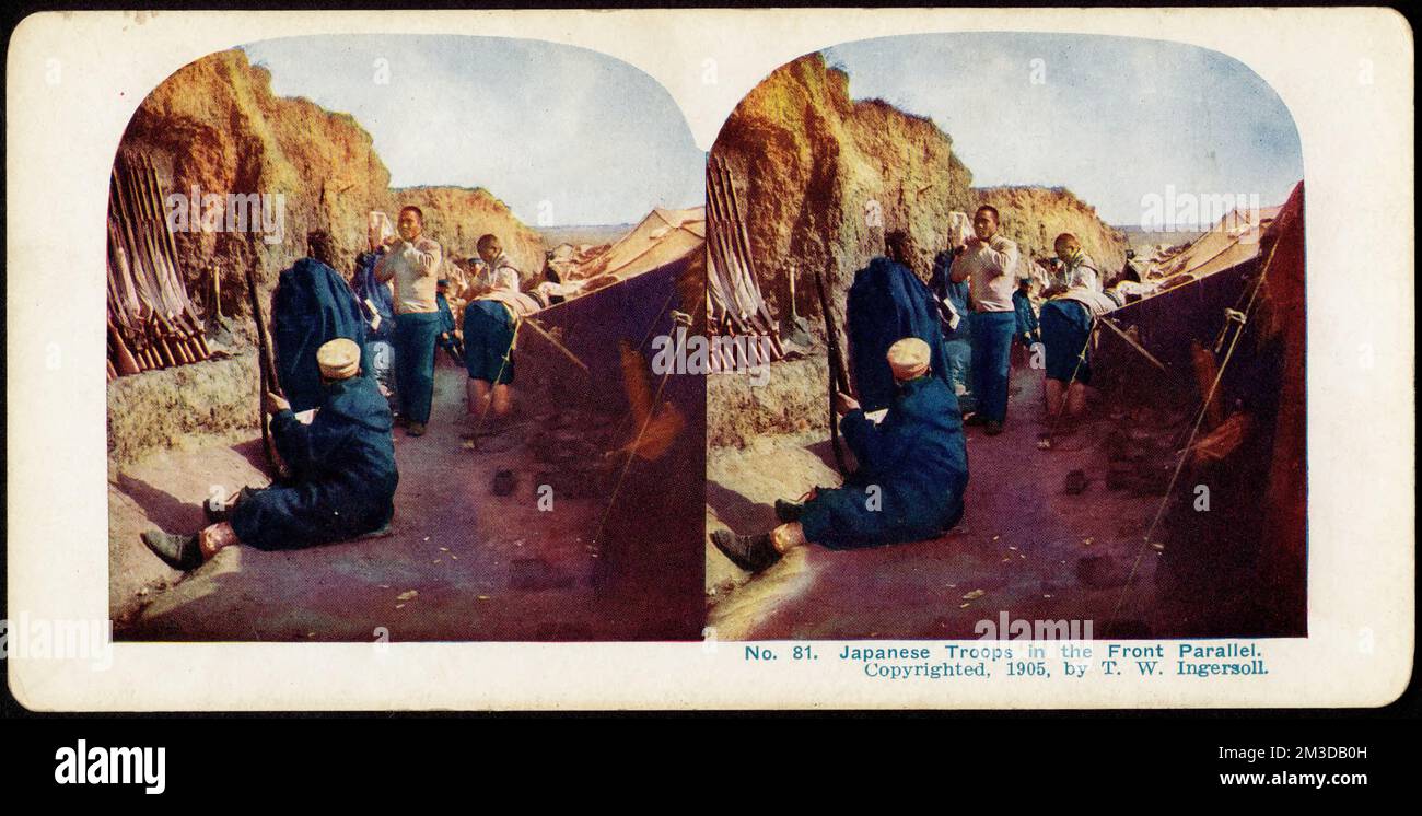 Japanese troops in the front parallel , Soldiers, Trench warfare, Russo ...