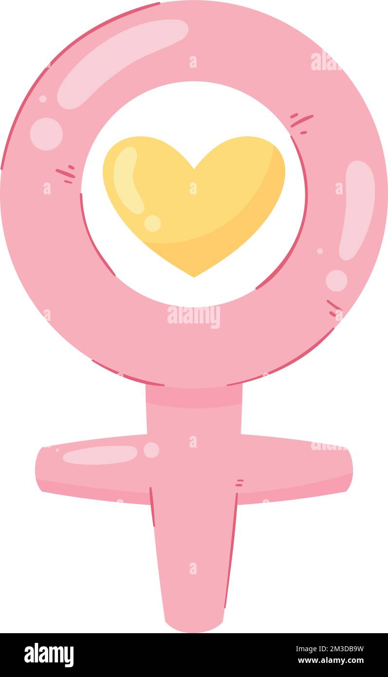 female gender symbol with heart icon Stock Vector Image & Art - Alamy