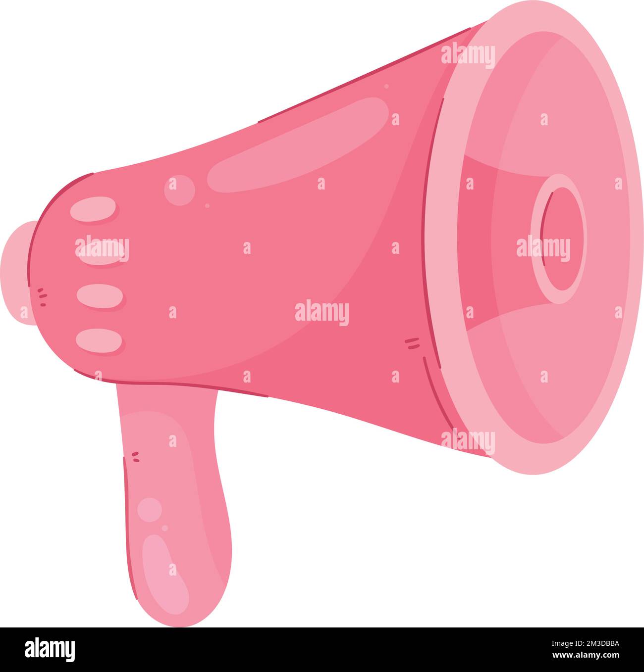 pink megaphone device audio technology icon Stock Vector Image & Art ...