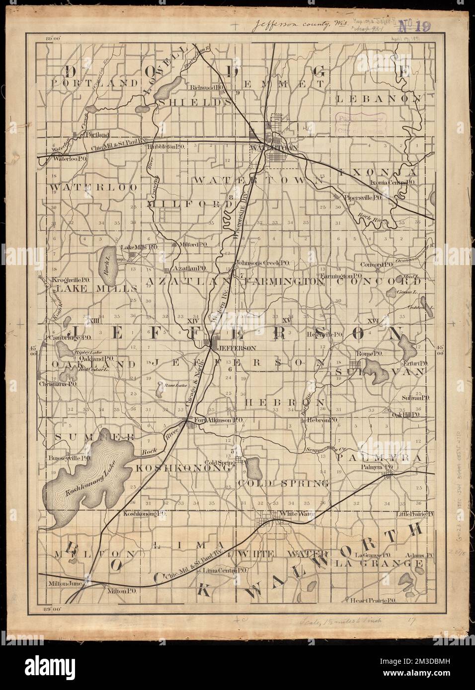 Jefferson County, Wis. , Jefferson County Wis., Maps, Manuscript maps ...