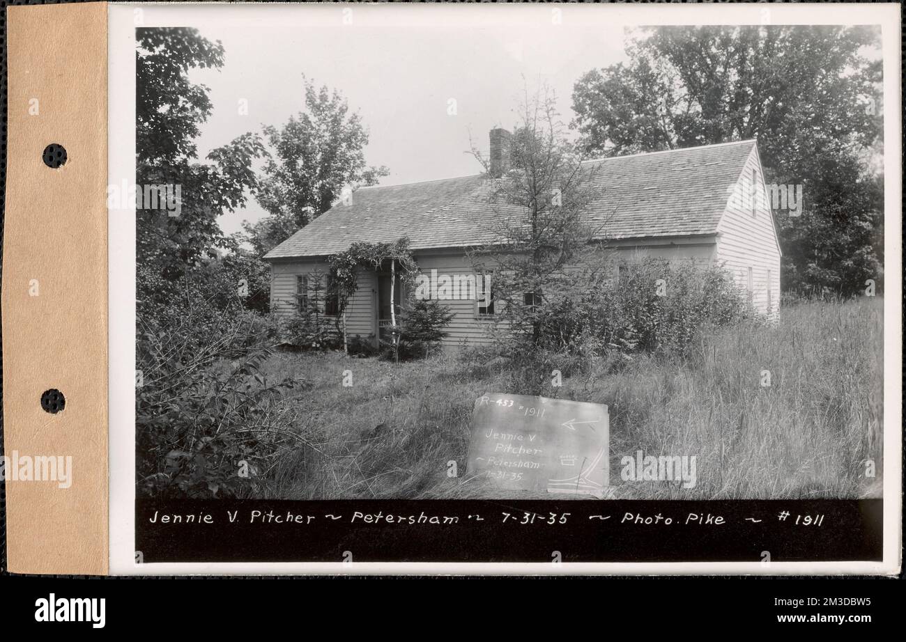 Jennie V. Pitcher, house, Petersham, Mass., July 31, 1935 : Parcel no ...