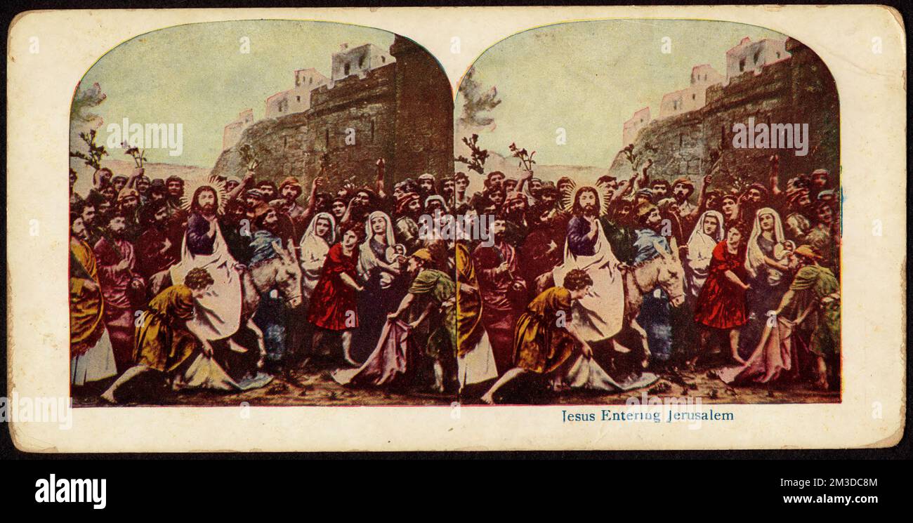 Jesus entering Jerusalem , Biblical events, Jesus Christ Stock Photo ...