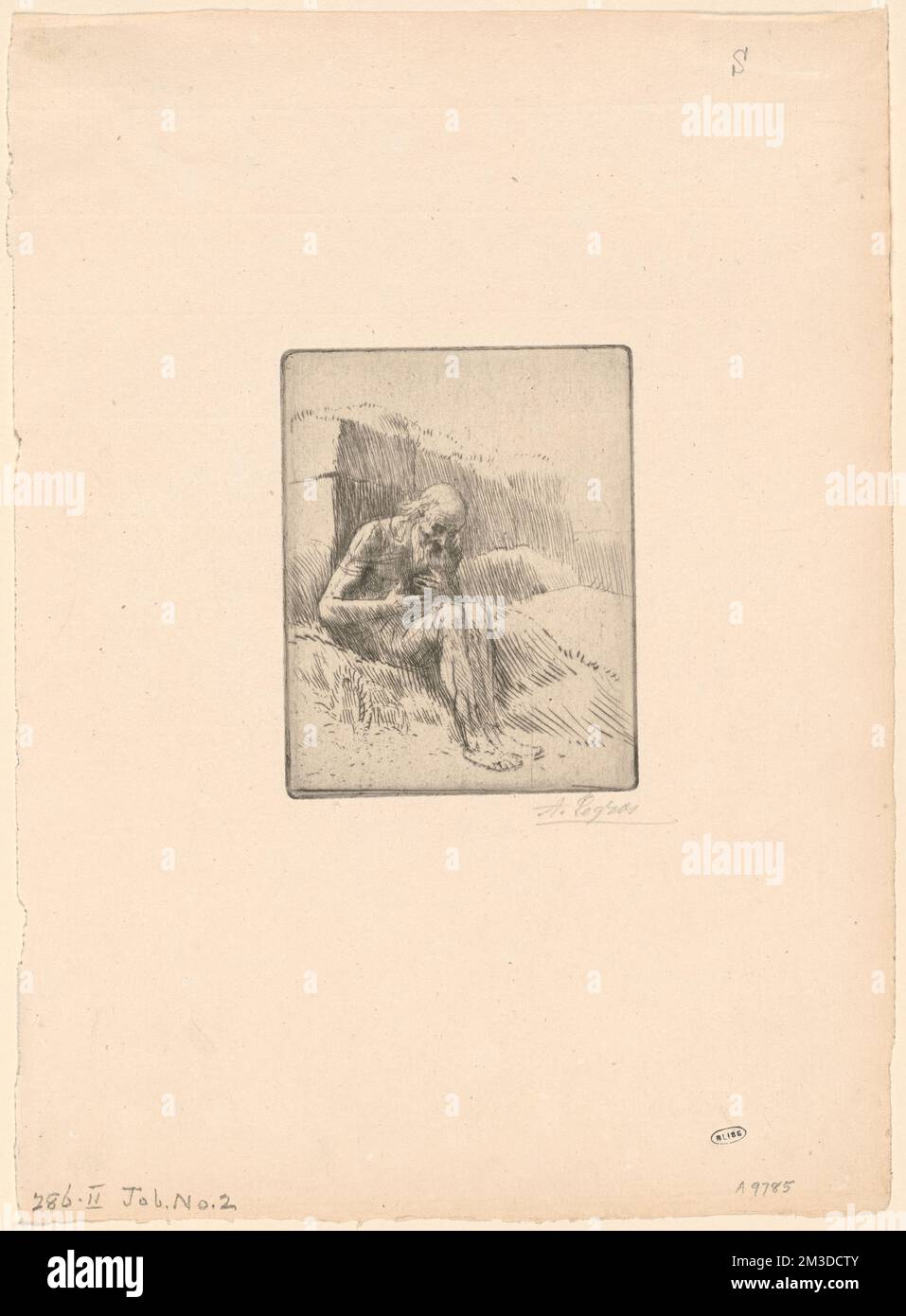 Job (2nd plate) , Biblical events, Job Biblical figure, Alphonse Legros ...