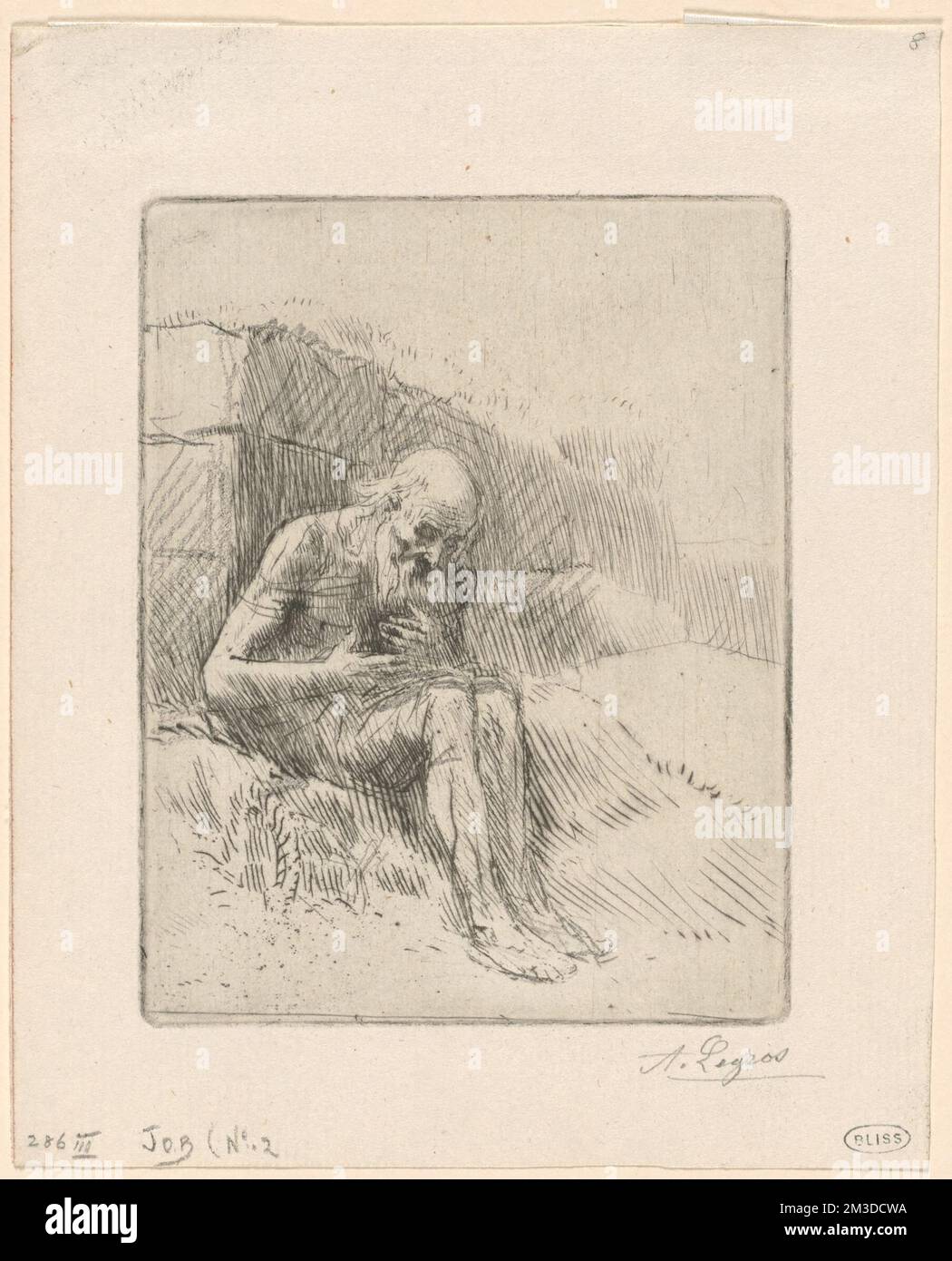 Job (2nd plate) , Biblical events, Job Biblical figure, Alphonse Legros ...