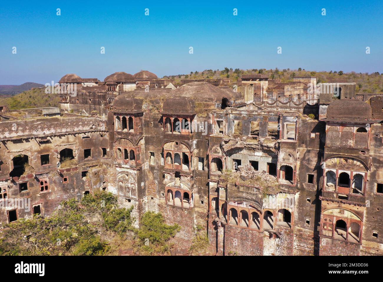 Aerial View of Narsinghgarh Fort and surrounding areas located in ...