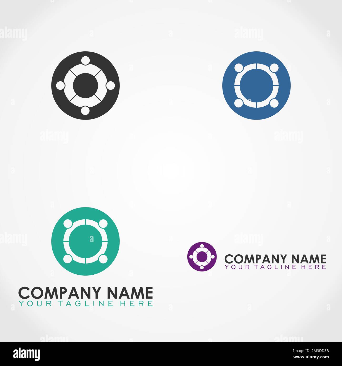 Group of people round a table Stock Vector Images - Alamy