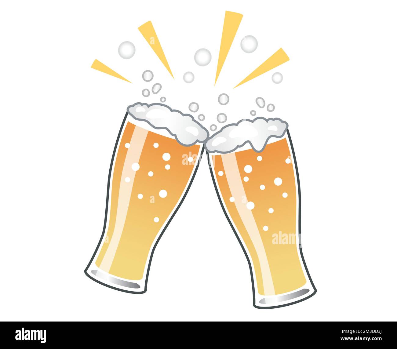 Beer Toast Vector Illustration Isolated On A White Background. Easy To Use Clipart Isolated On A ...